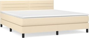 Box spring postel s matrací krémová 180x200 cm textil 3140158