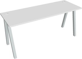 Kancelářský pracovní stůl Hobis UEA 1600, bílá RAL 9016, deskaakát