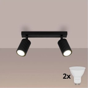 Brilagi - LED Bodové svítidlo CRESTO 2xGU10/10W/230V černá