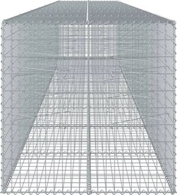 Gabionový koš s víkem 800 x 100 x 100 cm pozinkované železo 3295204