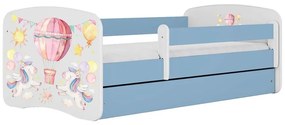 Dětská postel Babydreams+SZ+M modrá 80x180 Balónek