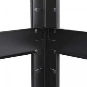 Fistar Regál 240x120x40 cm lakovaný 6-policový, nosnost 720 kg - ČERNÝ