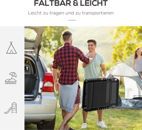 Outsunny Chaise longue skládací lehátko s nastavitelným opěradlem 5 poloh odnímatelná opěrka hlavy boční kapsa textilní potah ocelový rám 185 x 58 x …