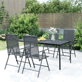 Zahradní stůl antracitový 165 x 80 x 72 cm ocelové pletivo - Default Title