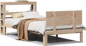 Rám postele s čelem 90 x 200 cm masivní borové dřevo 3306080