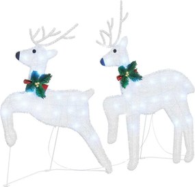 LED Sobové 7 ks Stříbrná 43 x 18 x 66 cm textil 3385891