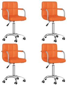 Petromila Otočné jídelní židle 4 ks oranžové umělá kůže