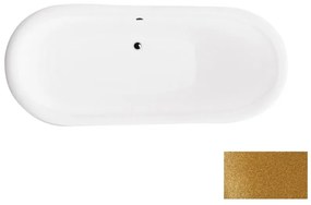 BESCO Volně stojící vana AMELIA Glam - zlatá Barva - GLAM 01 - zlatá, Nožičky k vaně - Bílé, Rozměr vany - 190 × 77 cm VANALI190WG1