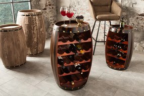 Designový stojan na víno z masivu Bodega jedle hnědá 80cm