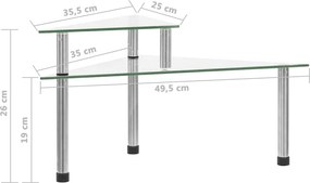 Kuchyňská police průhledná 49,5 x 35 x 19 cm tvrzené sklo 249525