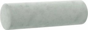 2místná pohovka s polštáři světle šedá 140 cm samet 3200881