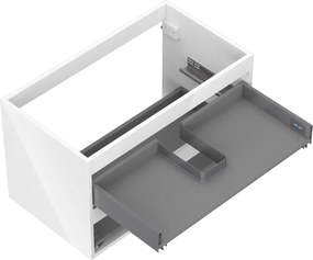 Mexen Box-A, závěsná skříňka 80 cm, 2 zásuvky, bílá lesklá, 91AX0-0800-470-2-00