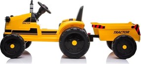 LEAN CARS Bateriový traktor s přívěsem CH9959 žlutý