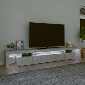 TV skříňka s LED osvětlením betonově šedá 260x36,5x40 cm 3152781