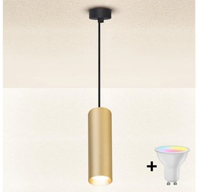 Brilagi - LED Stmívatelný lustr na lanku SELE 1xGU10/6,5W/230V černá/zlatá BG1385+AI0414