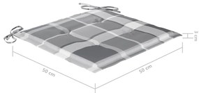 vidaXL Marketos Zahradní židle 2 ks s poduškami masivní teakové dřevo