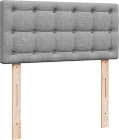 Box spring postel s matrací světle šedá 80 x 200 cm textil 3286909