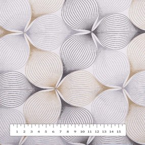 Biante Dekorační běhoun na stůl PML-031 Designové geometrické obrazce na bílém 35x140 cm