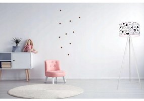 Dětská stojací lampa Minnie, 1x textilní stínítko, (výběr ze 2 barev konstrukce)