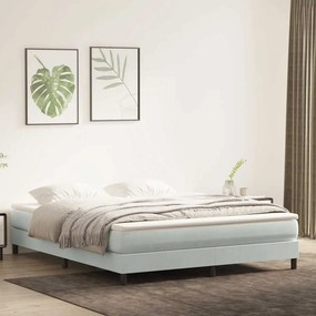 Postel Box Spring bez matrace Light Grey 180x220 cm samet 3315885