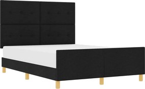 Rám postele s polštářem s čelo Černá 160 x 200 cm textil 3344741