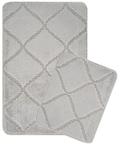 Světle šedé koupelnové předložky v sadě 2 ks 50x80 cm Cizgili – Foutastic
