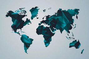Samolepící tapeta mapa světa ve vektorové grafice - 375x250 cm