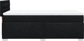 Box spring postel s matrací černá 90x200 cm textil 3285787