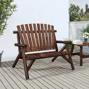 2místná zahradní lavice 119 x 85 x 98 cm masivní smrkové dřevo