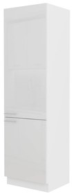 Potravinová kuchyňská skříňka Lavera 60 DK 210 2F (bílá + lesk bílý). 1032356