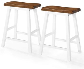 Barové stoličky 2 ks z masivního dřeva | 45x23x60 cm