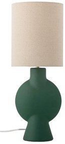 Stolní lampa s textilním stínidlem v tmavě zeleno-přírodní barvě (výška 55 cm) Sergio – Bloomingville