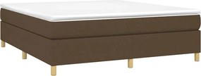 Box spring postel s matrací tmavě hnědá 160x200 cm textil 3144533