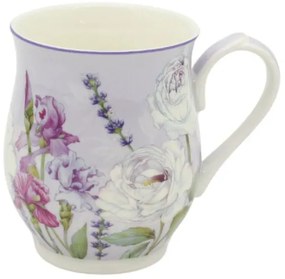 HOME ELEMENTS Porcelánový hrnek 350 ml, Levandule