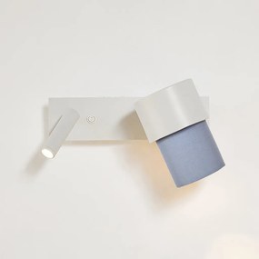 Moderní nástěnná lampička ke čtení Kan Wall Reader Horizontal Barva svítidla: Bílá, Dekor: Cotonet šedý