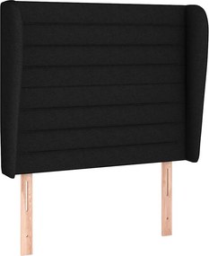 Box spring postel s matrací černá 80 x 200 cm textil 3127999