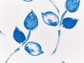 Sada 2 zahradních polštářů s motivem listů 45 x 45 cm bílé/modré TORBORA Beliani