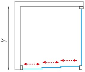 Roth Čtvercový nebo obdélníkový sprchový kout PD3N+LLBD Varianta: šířka dveří: 100 cm, šířka pevné stěny: 90 cm, orientace: Uni - (PD3N/1000_LLBD/900_bi_gr), Barva profilů a typ výplně: profily: bílá, výplň: Grape