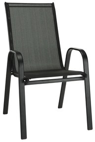 Židle, stohovatelná, tmavě šedá/černá, Tempo Kondela ALDERA