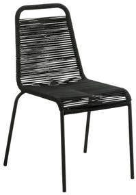 OnaDnes -20% Černá pletená jídelní židle Kave Home Lambton