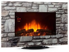 Klarstein Colmar, elektrický krb, krb, sklo, 2000 W, 7 barev LED diod, dálkové ovládání