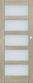 posuvné interiérové dveře do pouzdra BRAGA model 6 Průchozí rozměr: 70 x 197 cm, Orientace dveří: Levé dveře, Dekor: Bílá