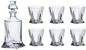 Bohemia Crystal Whisky set Quadro 99999/9/99A44/480 (set 1 karafa+6 sk