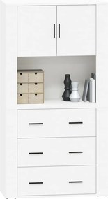 Skříň highboard bílá kompozitní dřevo 3185383