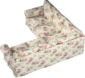 Potah na pohovku IKEA  Ektorp rohová barva vícebarevná látka vzorované