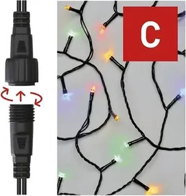 Emos D1AM02 Connect / Světelný řetěz / 50 LED / 5 m / IP44 / multicolo