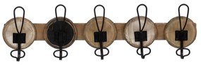 Nástěnný věšák z jedlového dřeva 59 x 8 x 17,5 cm