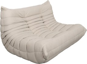 Designová dvoumístná pohovka Nua 130 cm samet béžová