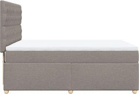 Box spring postel s matrací taupe 160x200 cm textil 3293642