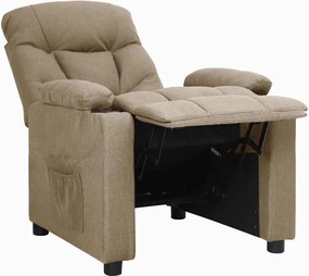 Polohovací křeslo taupe textil 339090
